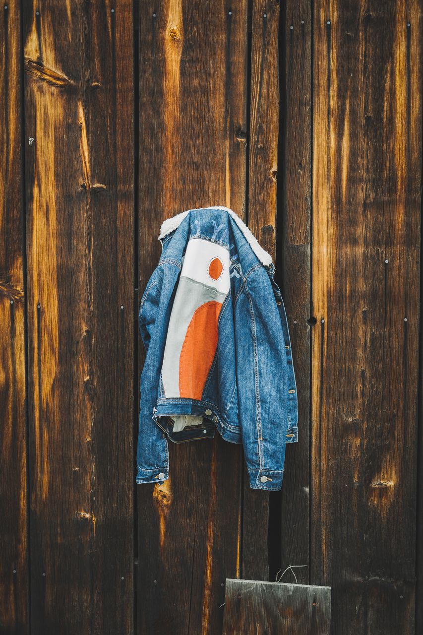 Patchwork and Quilted Back Denim Jacket DIY