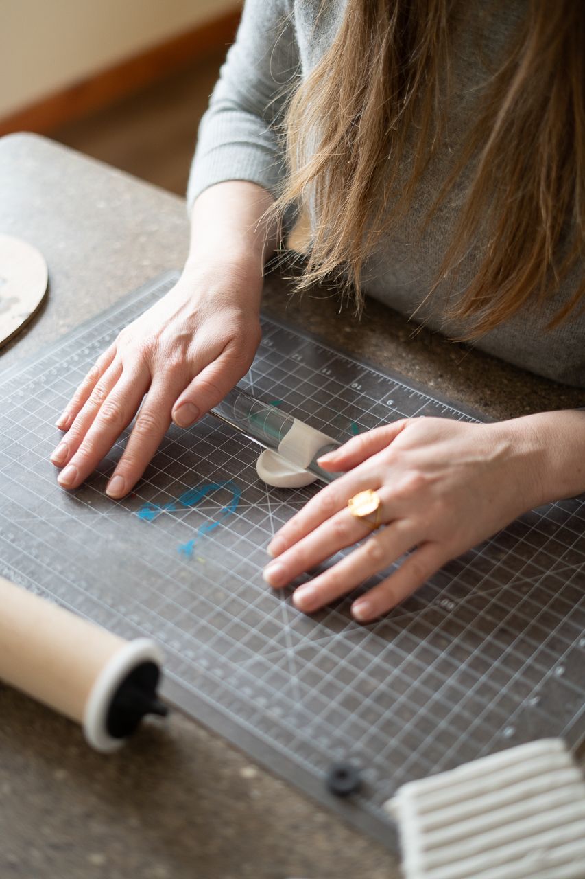 An Easy Geometric Oven Bake Clay Fridge Magnets DIY