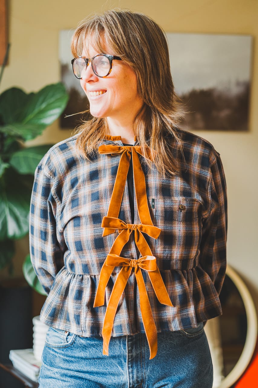 Sézane Brenda Shirt Wakefield Check Dupe DIY