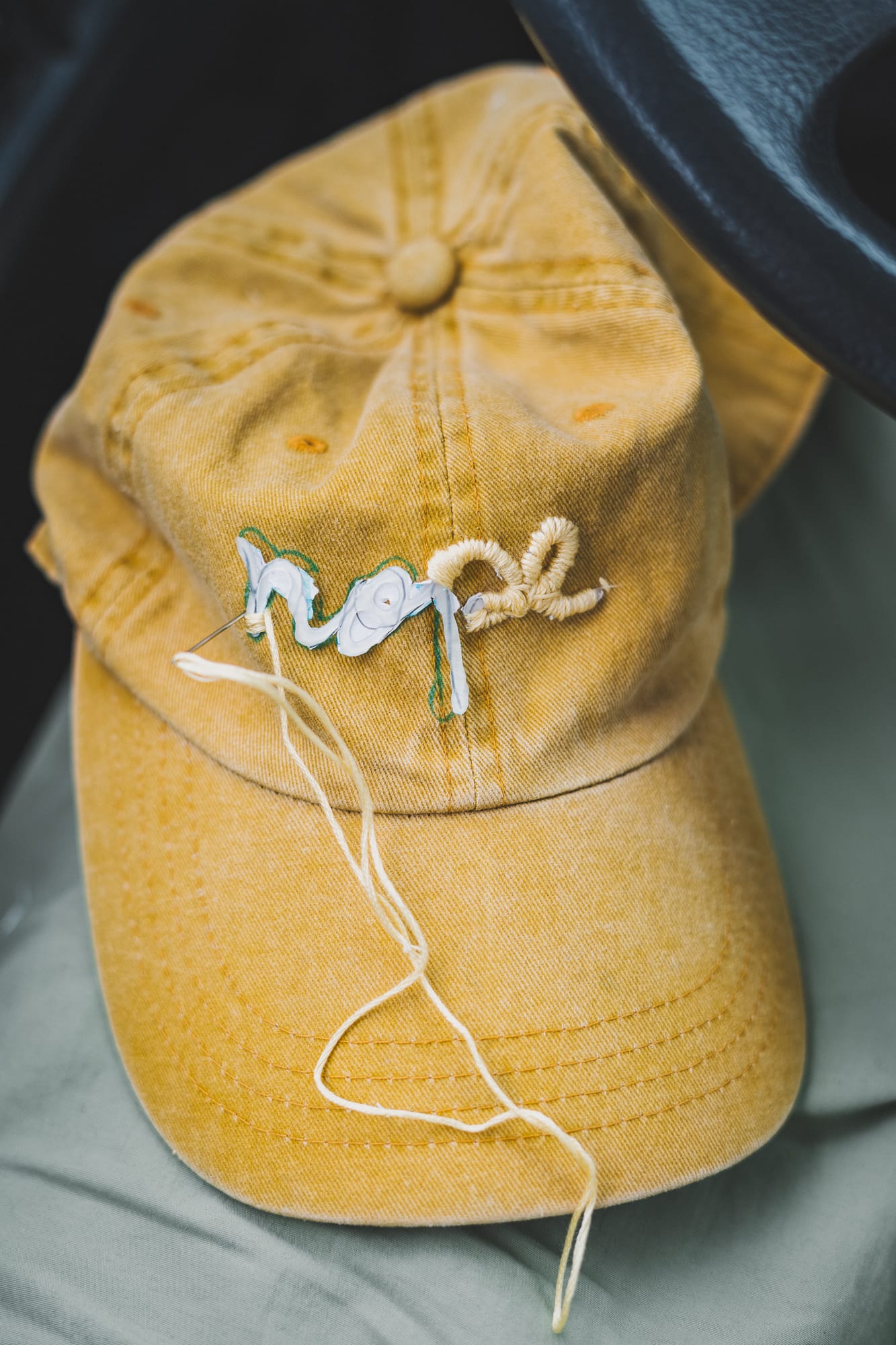 How to Embroider Raised Letters on a Hat with Hot Glue
